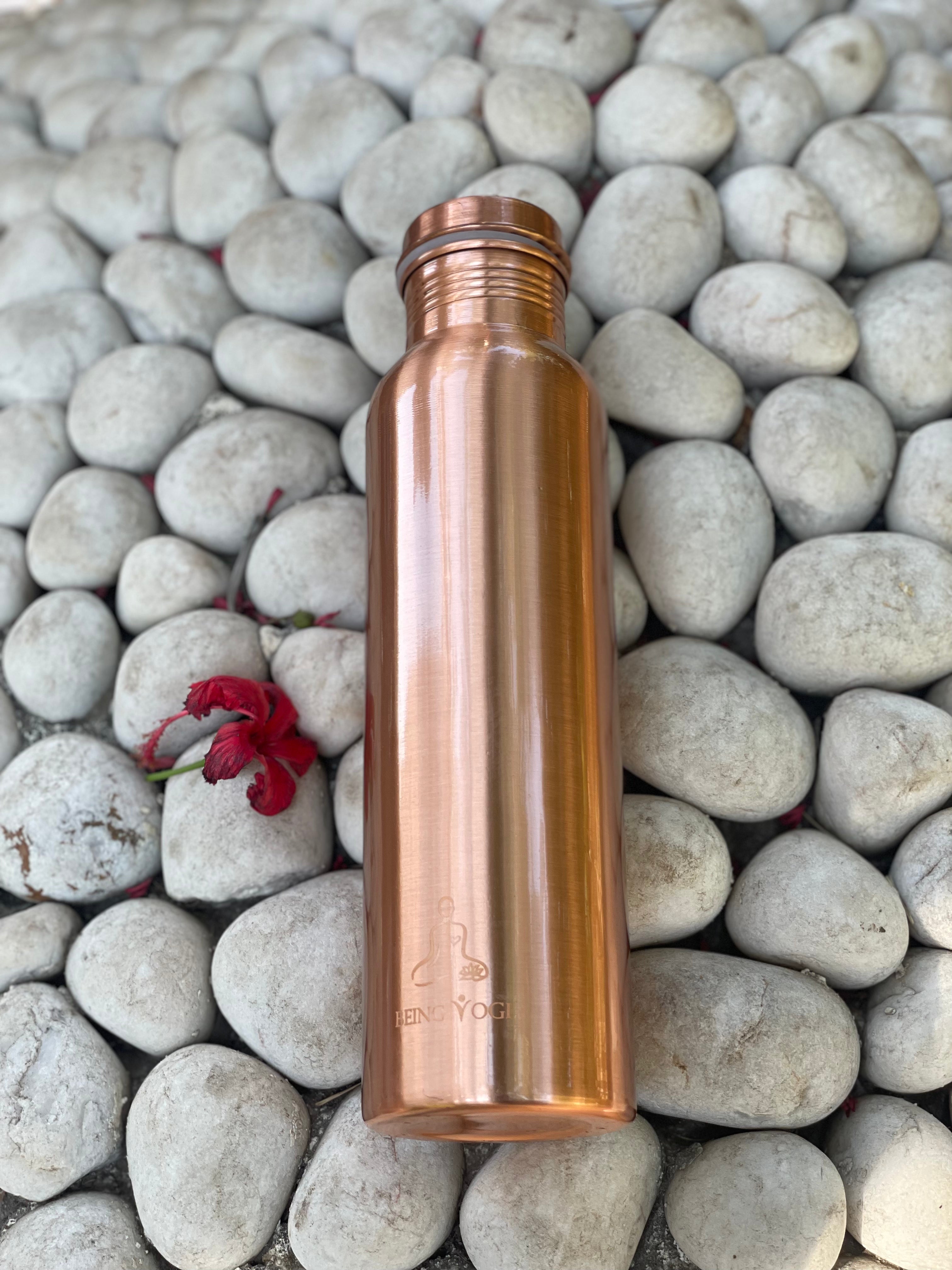 Pure Copper Water Bottle- 950ML – Being Yogi
